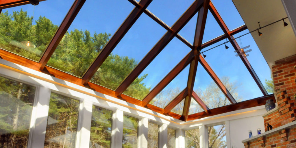 Elegant Conservatory, Hip Glass Roof & Fireplace | Hamilton, MA