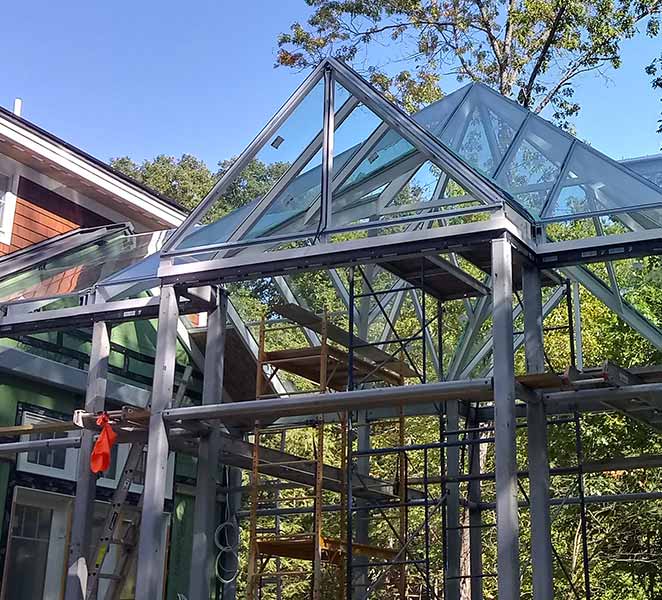 A Triple Gable Glass Roof in Stratham, NH | Sunspace Design